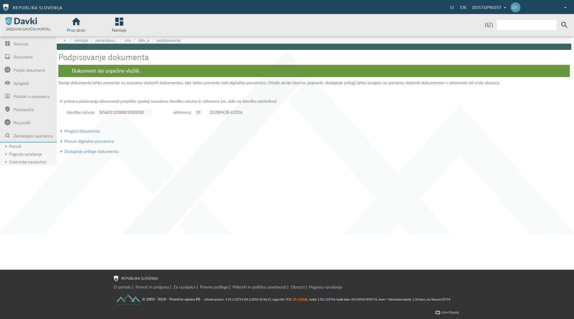 eDavki - Pri. DDV-O 3